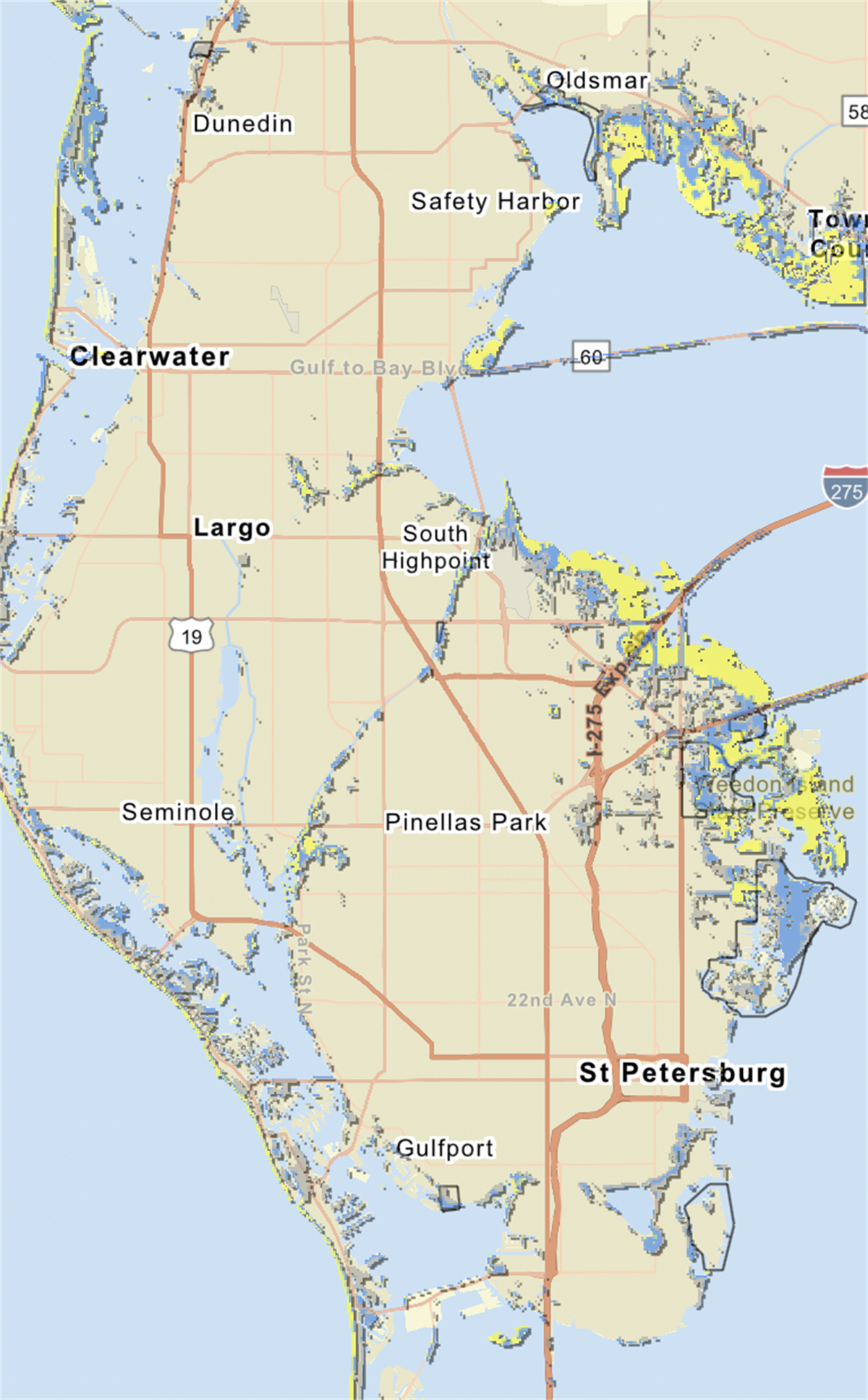 Storm Surge Risk Viewer Map - City of Dunedin, FL