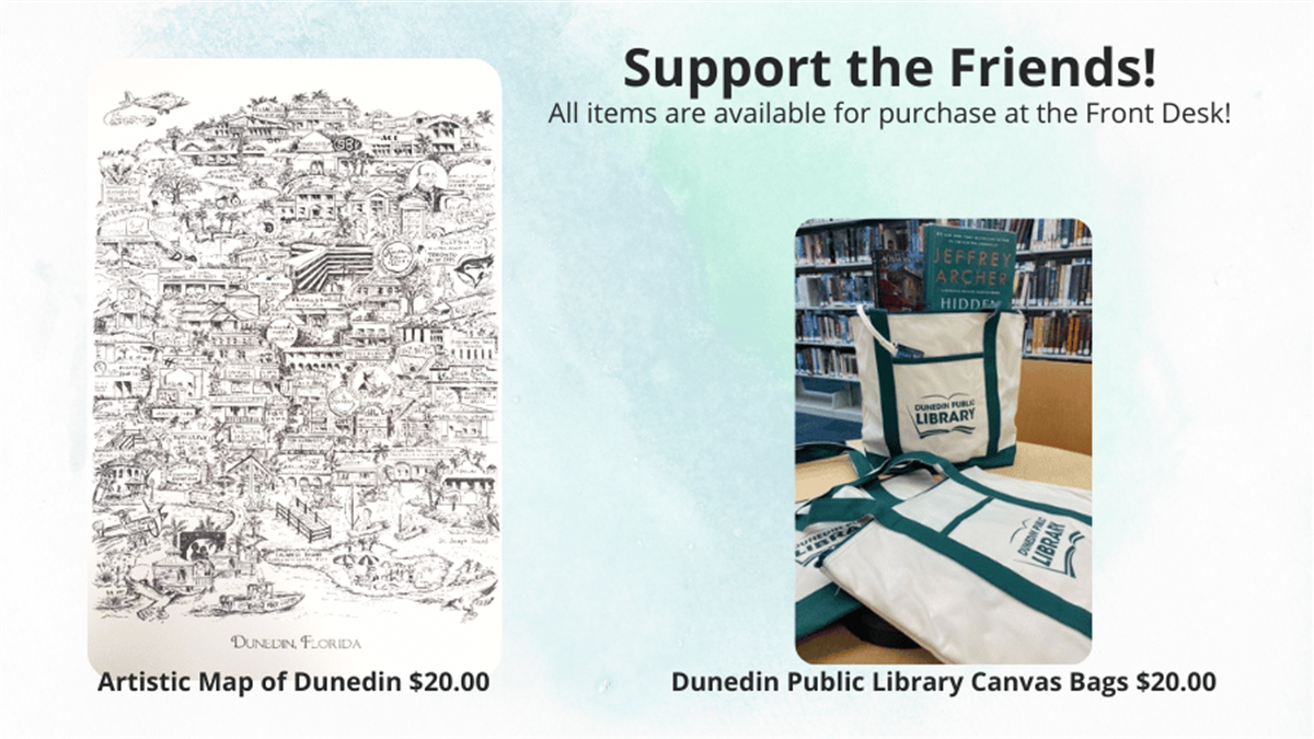 Support the Friends with Dunedin Library Merchandise - City of Dunedin, FL